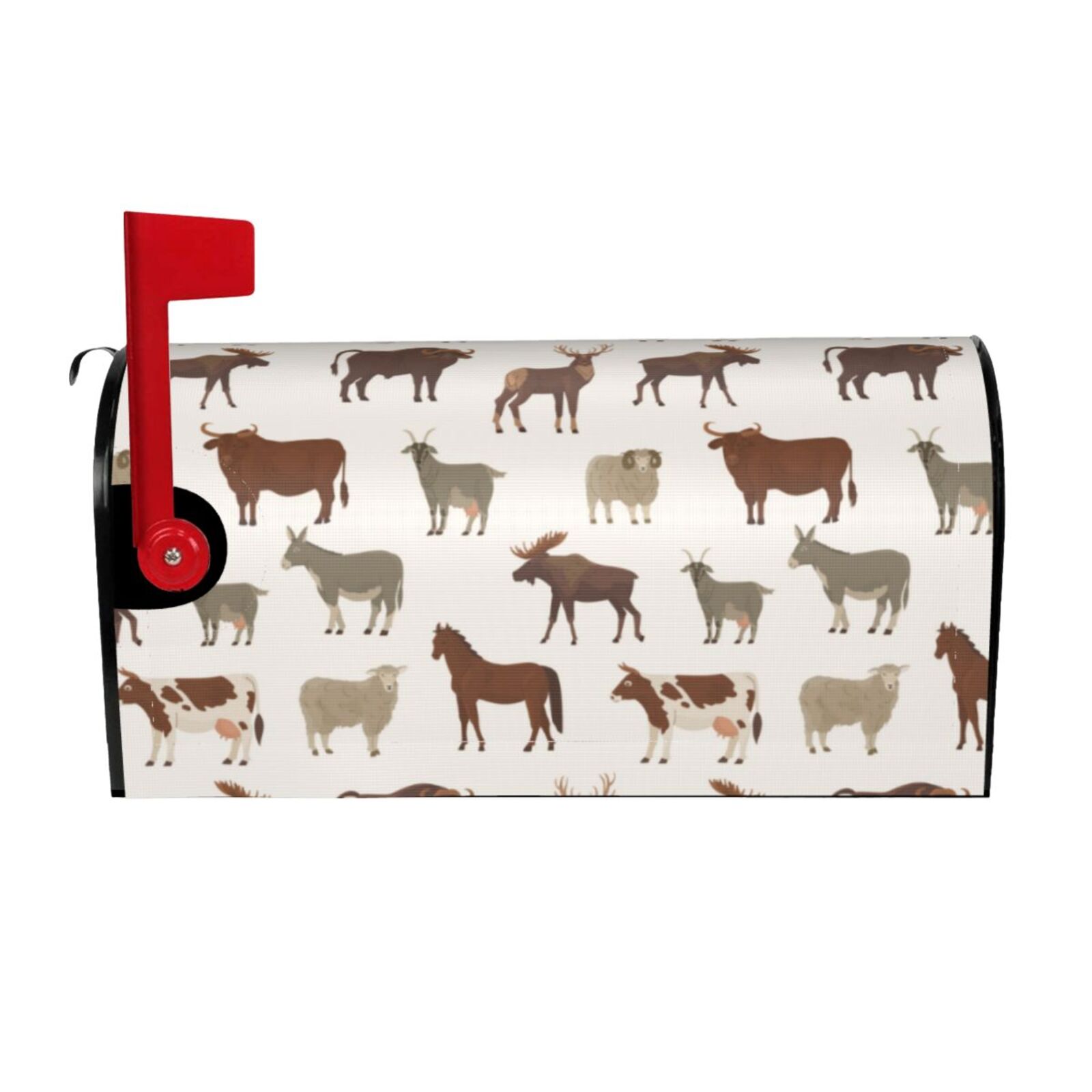 Mailbox Covers, goat moose buffalo deer print Welcome Cute Mailbox ...