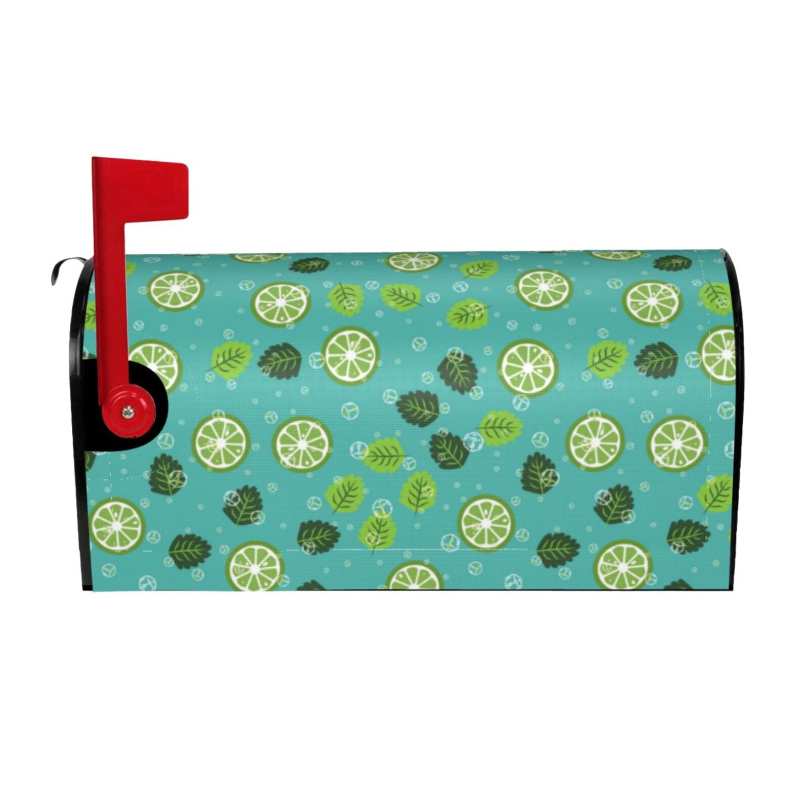 Mailbox Covers, green Lemon leaves bubble Welcome Cute Mailbox Cover ...