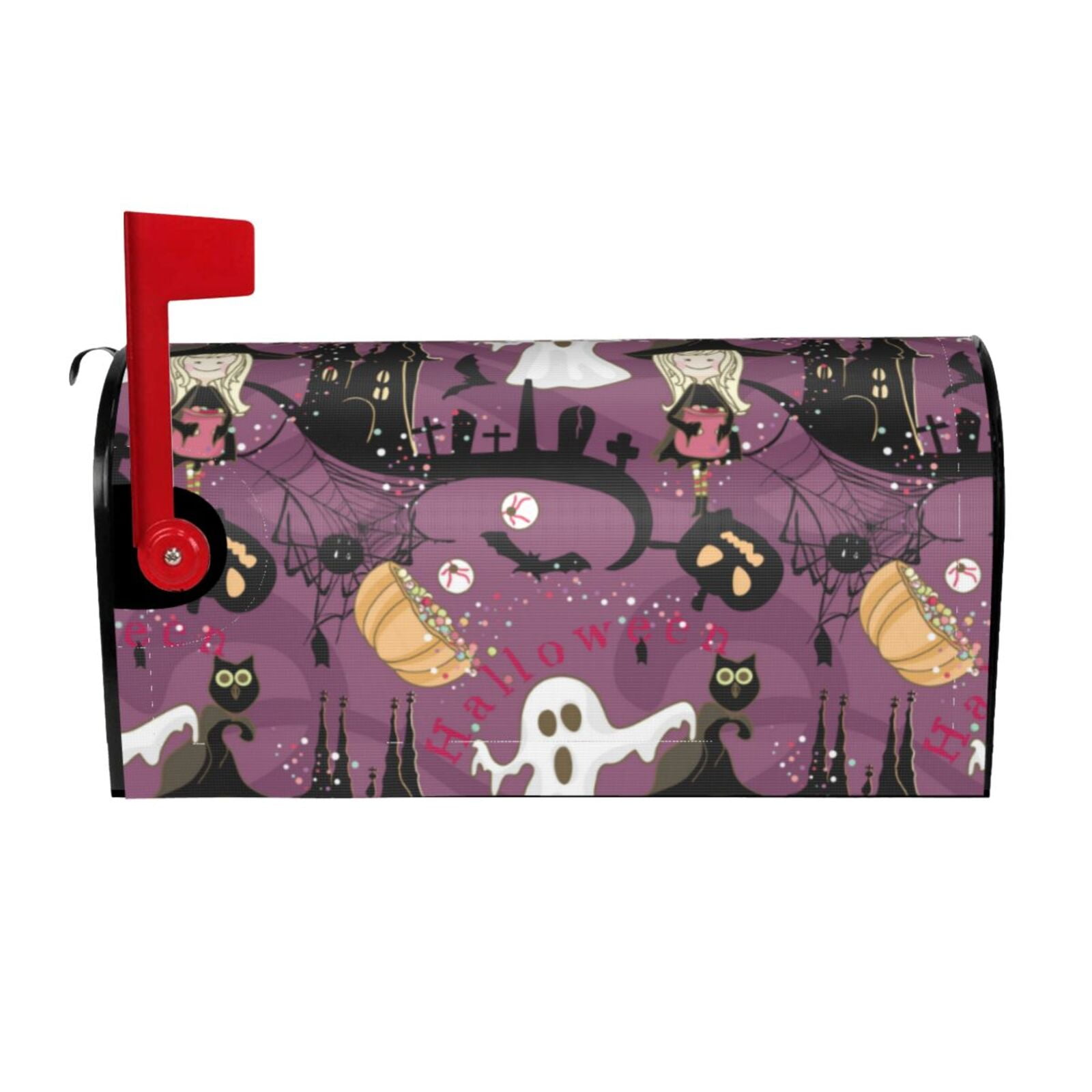 Mailbox Covers, halloween witch cartoon Welcome Cute Mailbox Cover ...