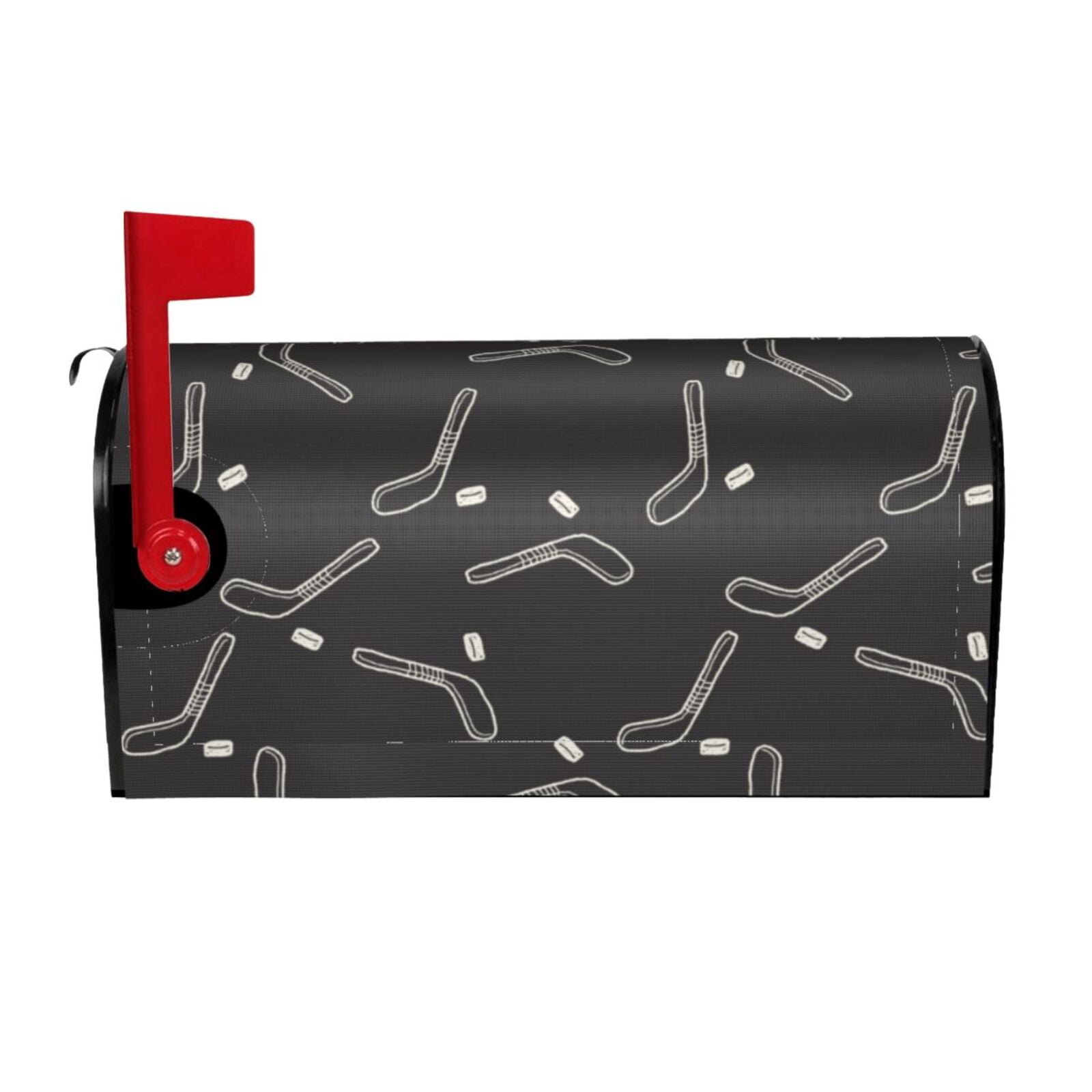 Mailbox Covers hockey doodle black Waterproof mail Box Covers, Magnetic ...