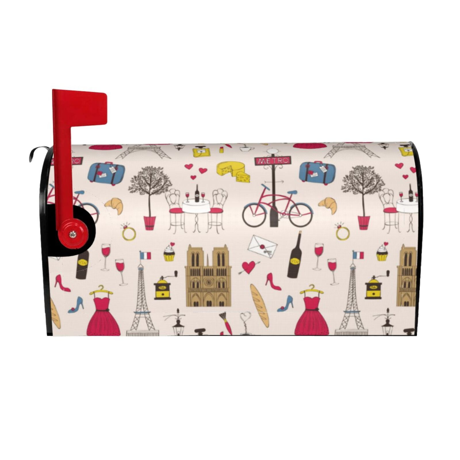 Mailbox Covers, modern Bike Pattern Welcome Cute Mailbox Cover Magnetic ...