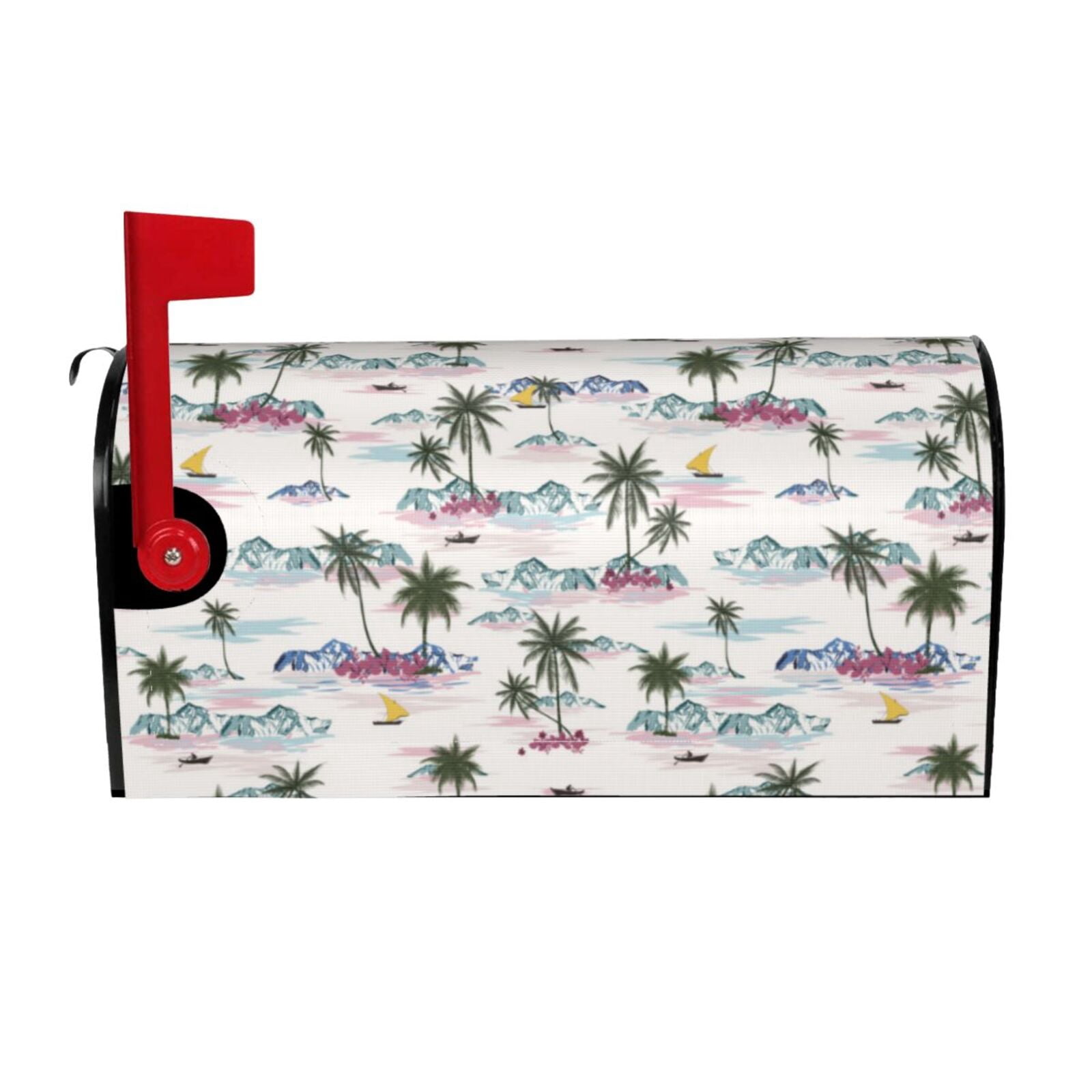 Mailbox Covers, palm tree island_B Welcome Cute Mailbox Cover Magnetic ...