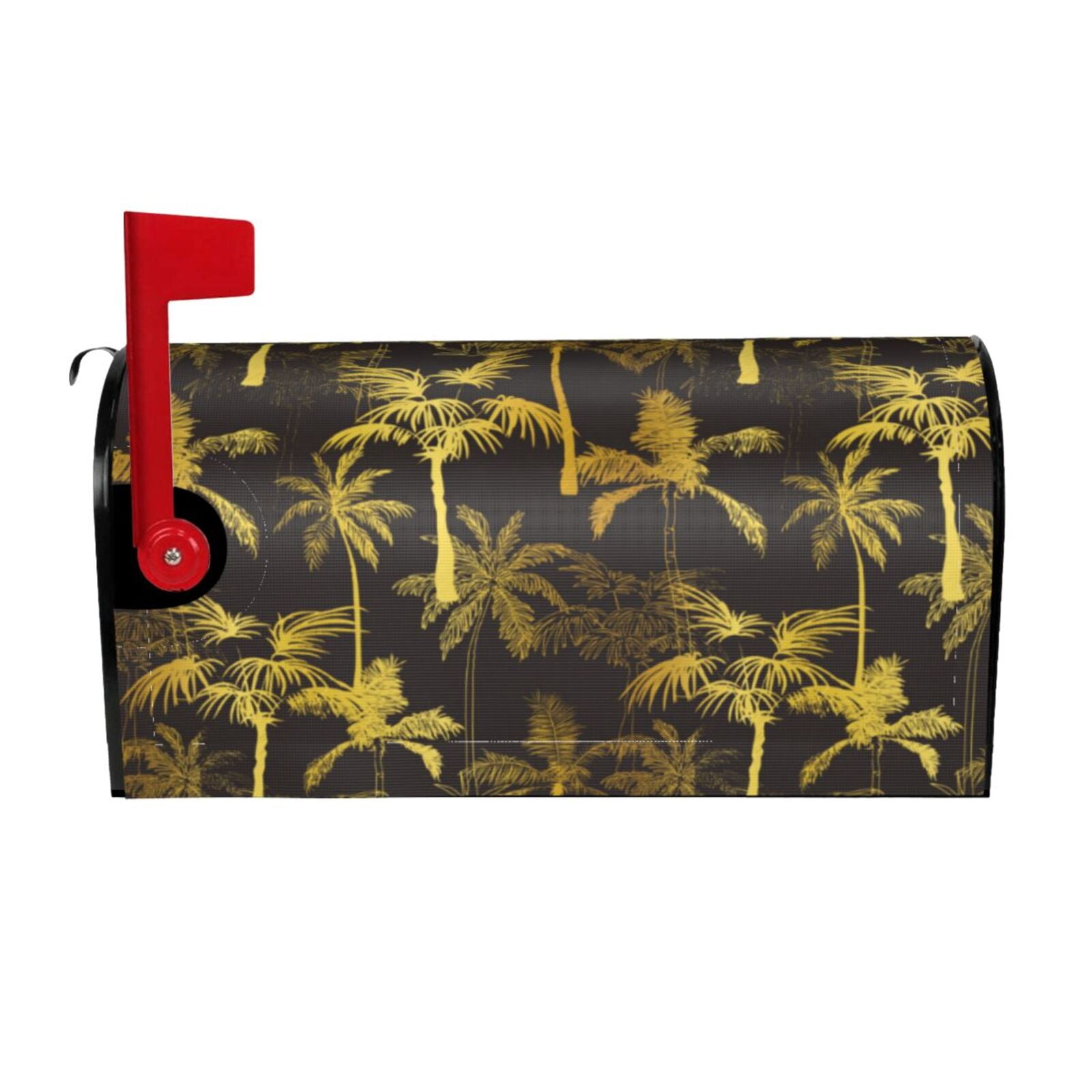Mailbox Covers palm tree yellow Waterproof mail Box Covers, Magnetic ...