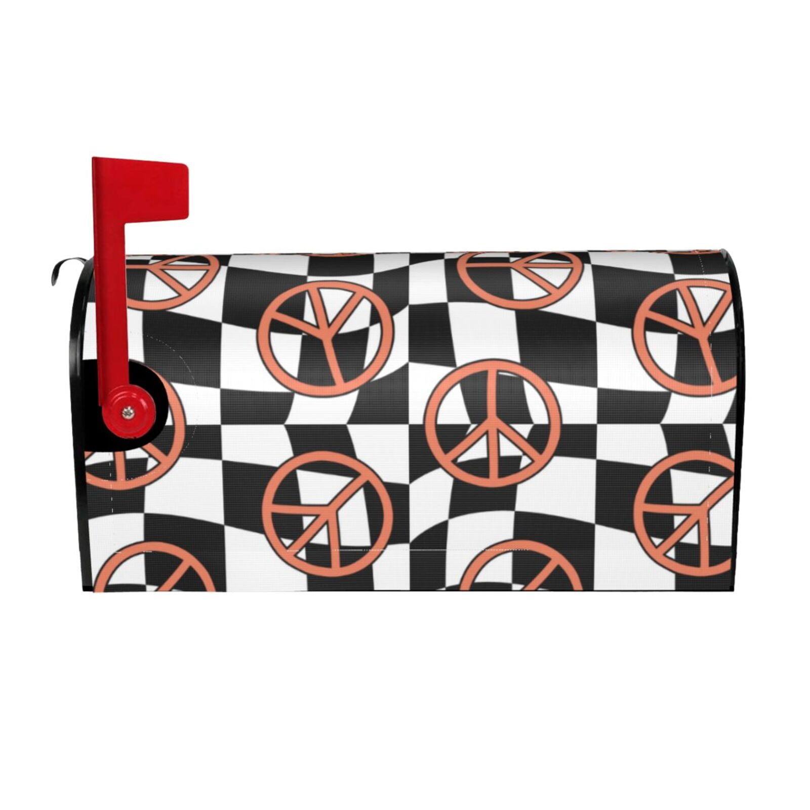 Mailbox Covers, peace sign chessboard Welcome Cute Mailbox Cover ...
