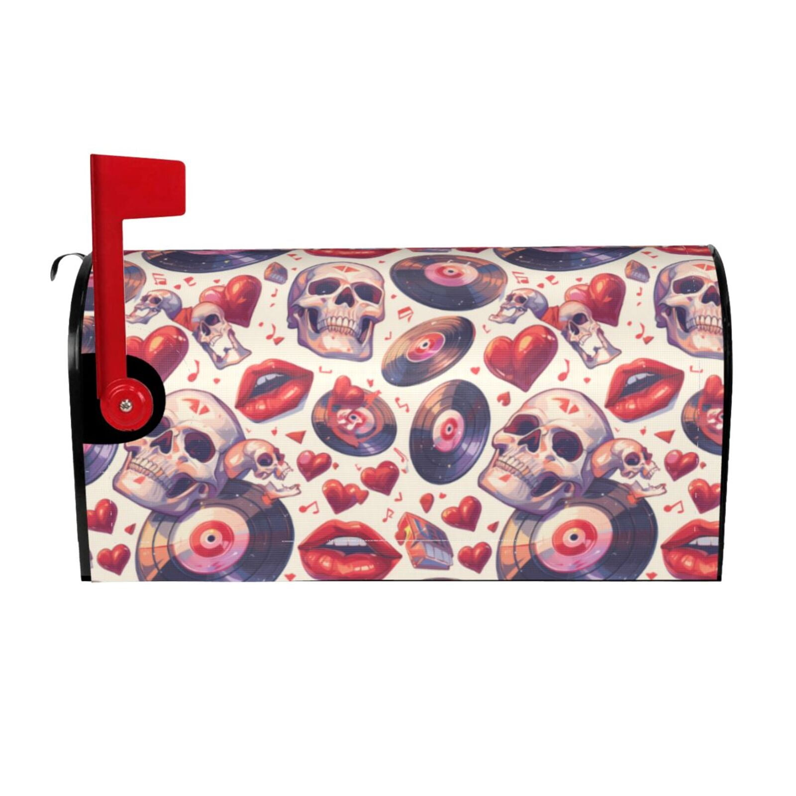 Mailbox Covers, record rock Skull lips Welcome Cute Mailbox Cover ...