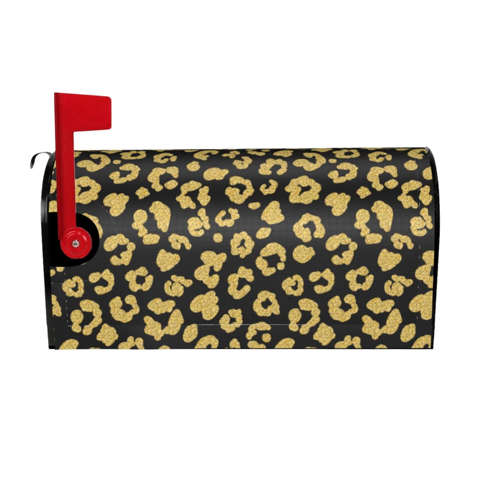 Mailbox Covers, shiny Golden leopard black Welcome Mailbox Cover ...