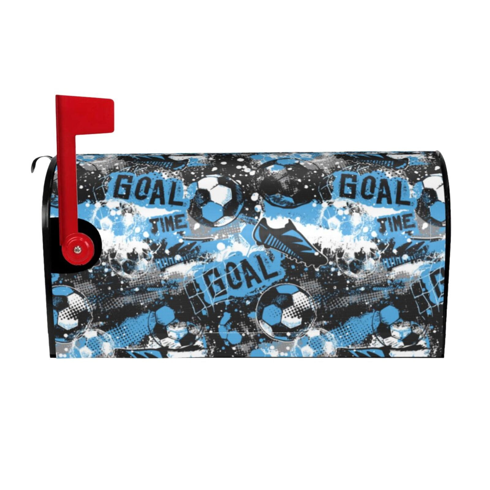 Mailbox Covers, soccer Football ball goal blue Welcome Cute Mailbox ...