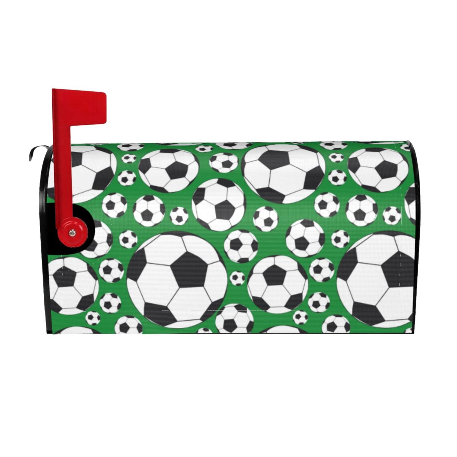 Mailbox Covers, soccer balls green print Welcome Cute Mailbox Cover ...