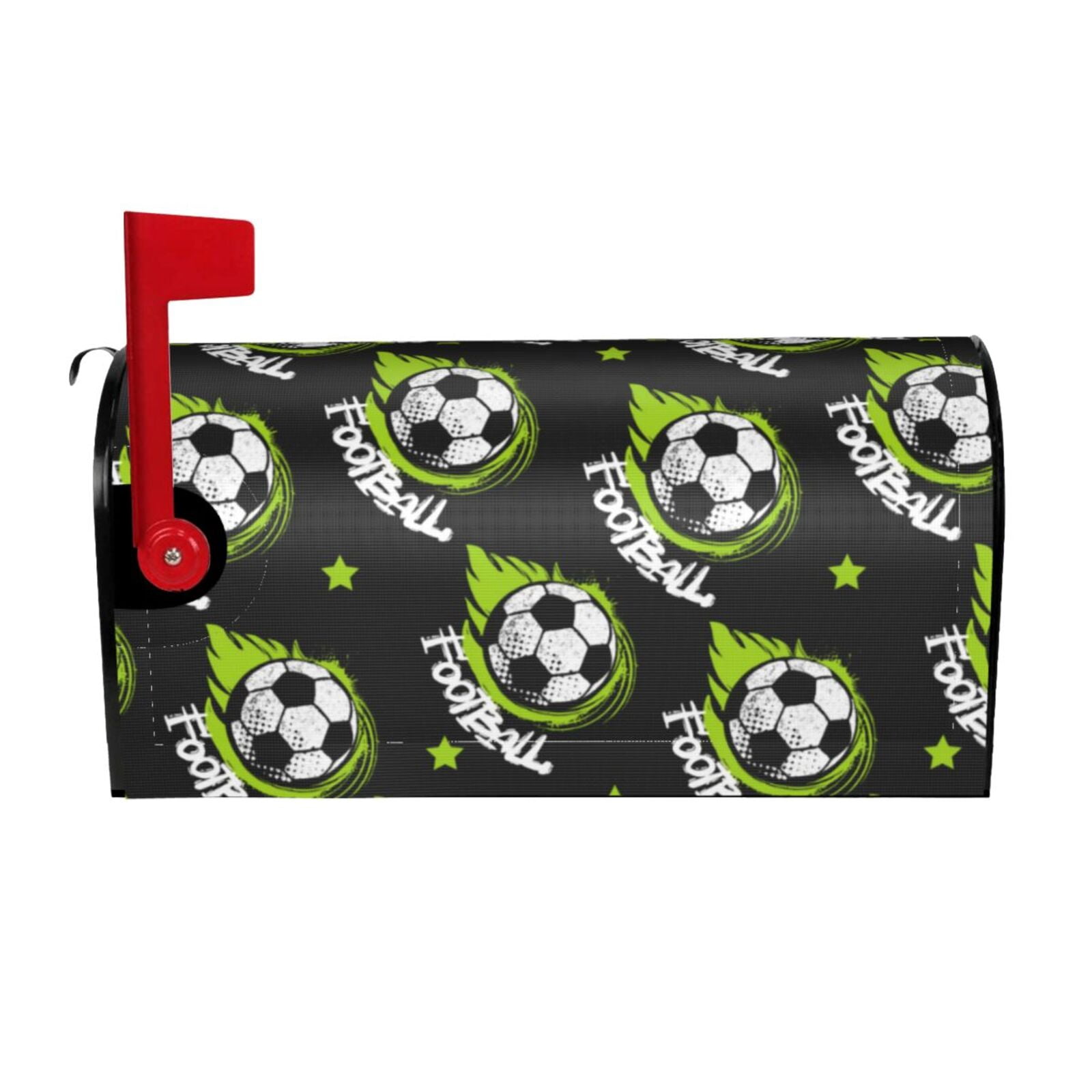 Mailbox Covers, soccer football ball cool black Welcome Cute Mailbox ...