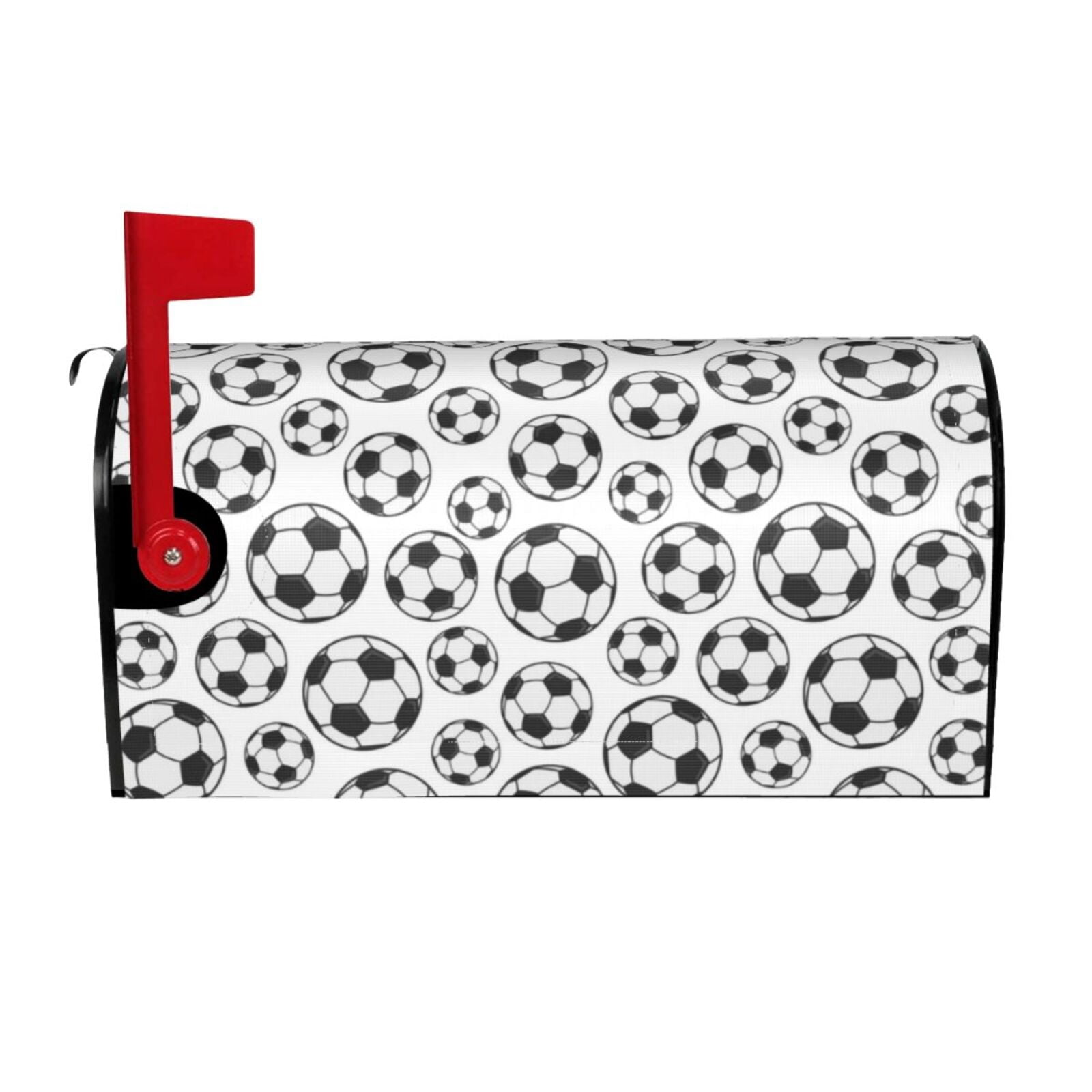 Mailbox Covers, soccer football balls white Welcome Cute Mailbox Cover ...