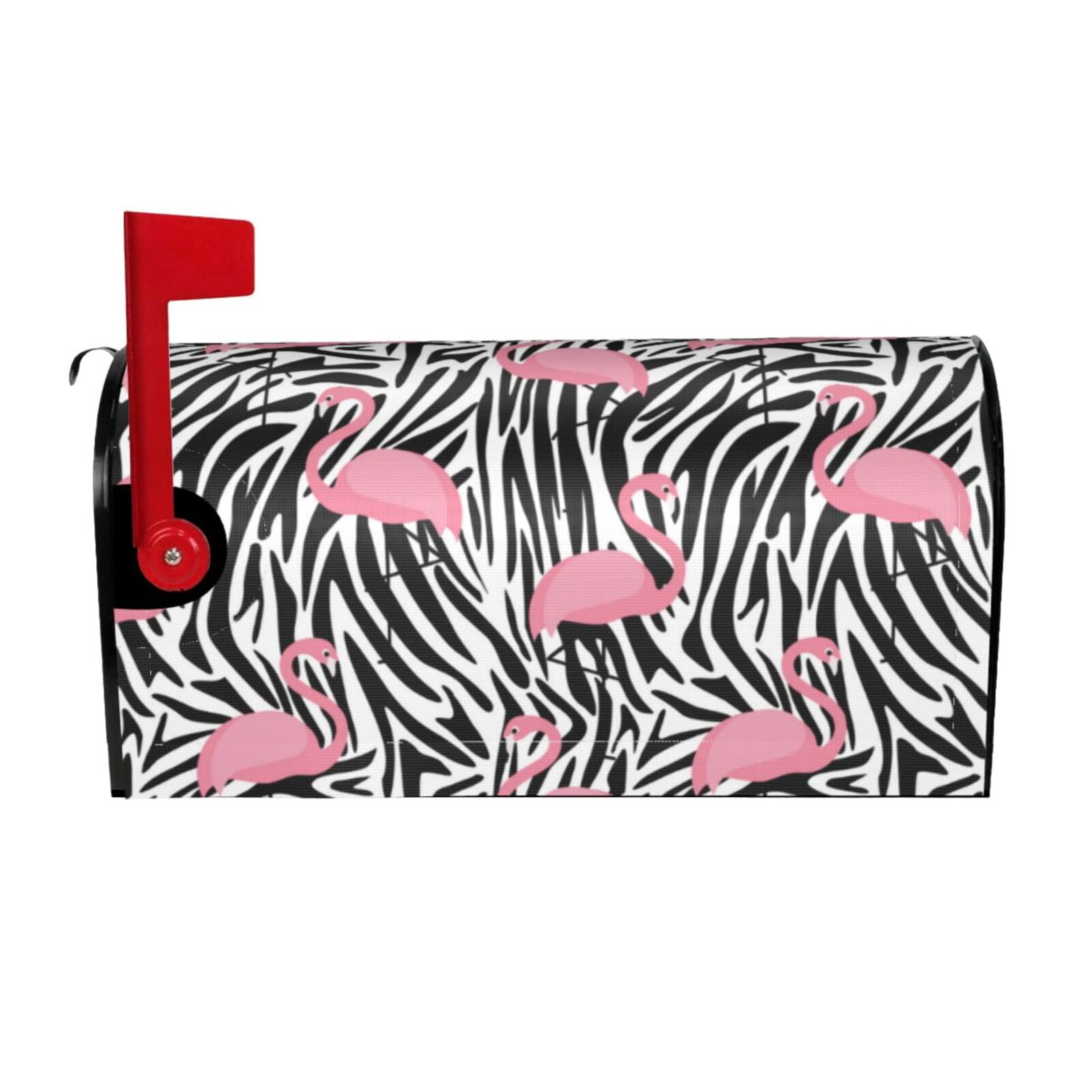 Mailbox Covers, trendy flamingos zebra print Welcome Cute Mailbox Cover ...