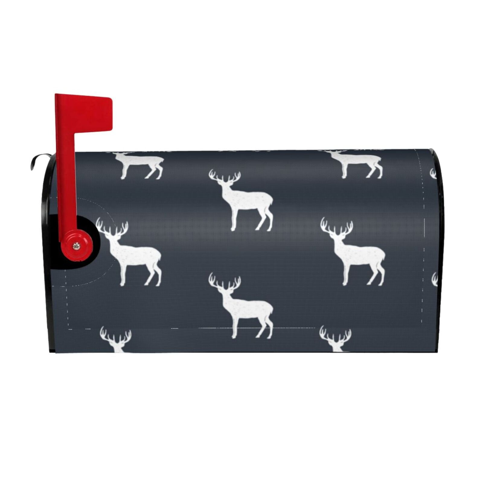 Mailbox Covers, white moose deer black Welcome Cute Mailbox Cover ...