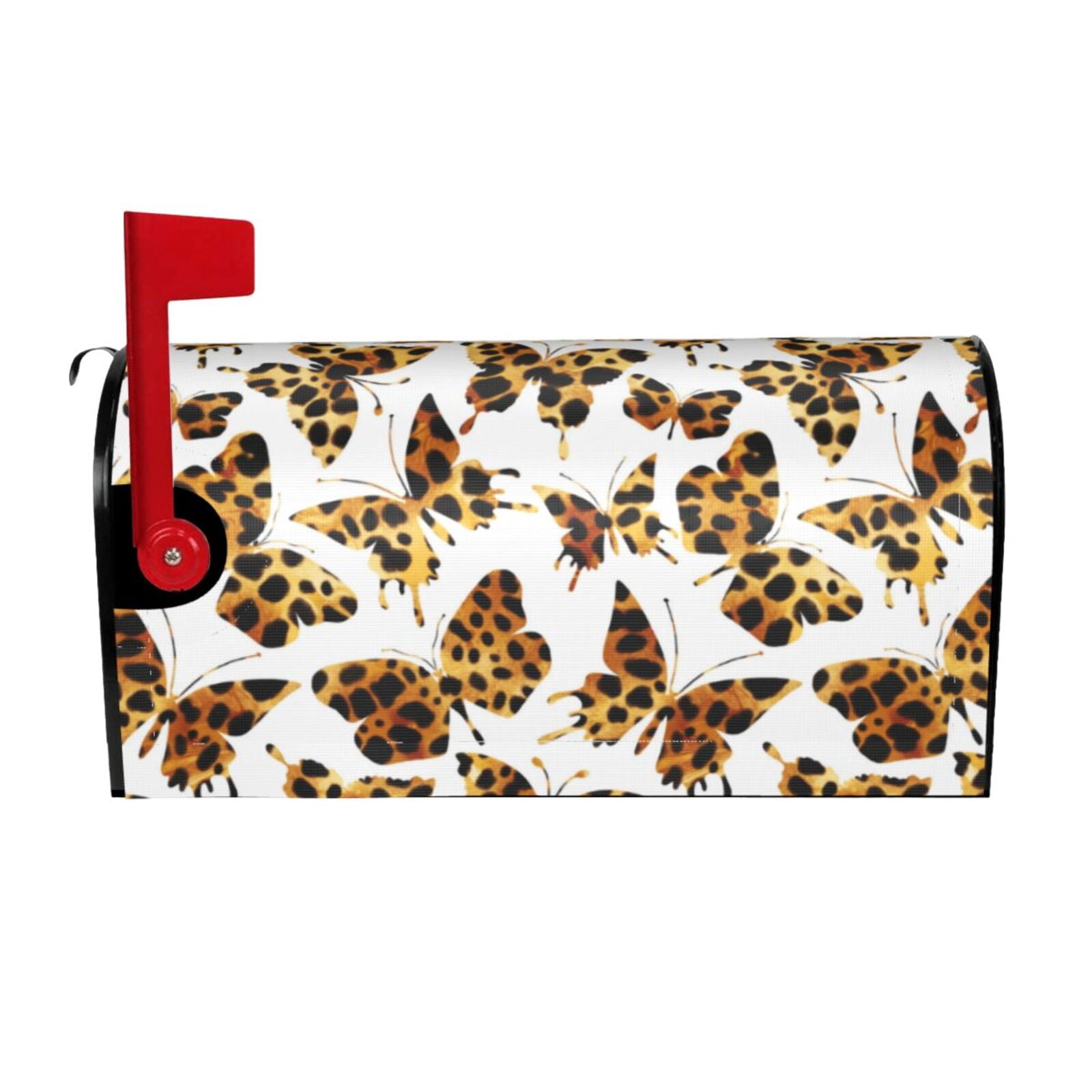 Mailbox Covers, yellow Leopard butterfly fashion Welcome Cute Mailbox ...