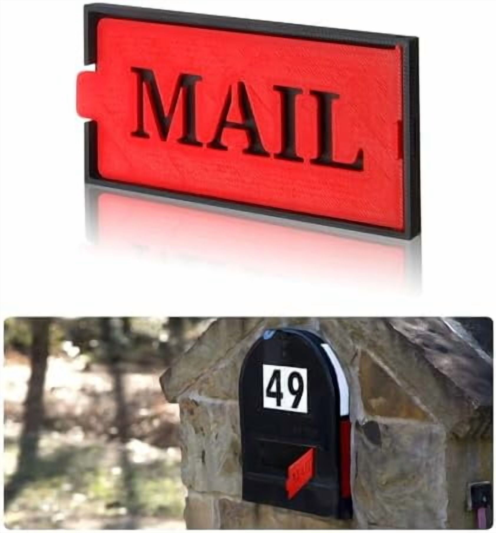 Mailbox Flag Replacement Kit for Brick & Stone Mailboxes - Red All ...