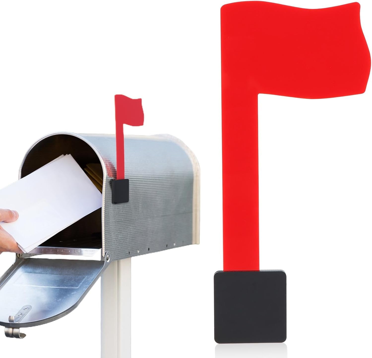 Mailbox Flag Replacement Kit, Self Adhesive Red Mail Flag No Tools ...