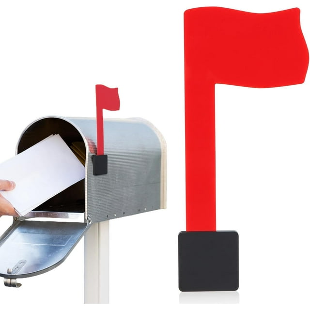 Mailbox Flag Replacement Kit, Self Adhesive Red Mail Flag No Tools ...