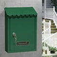 Mailbox Letterbox Wall Mounted Secure Locking Mail Storage Green ...