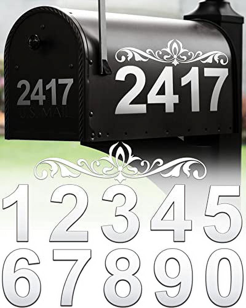 Mailbox Numbers, Reflective Mailbox Numbers for Outside (6 Sets ...