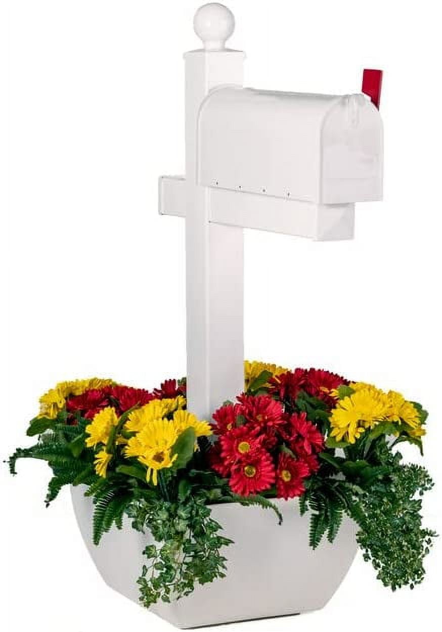 Mailbox Planter Box – Large Resin Planter Wrap for Mailbox Posts, Deck ...