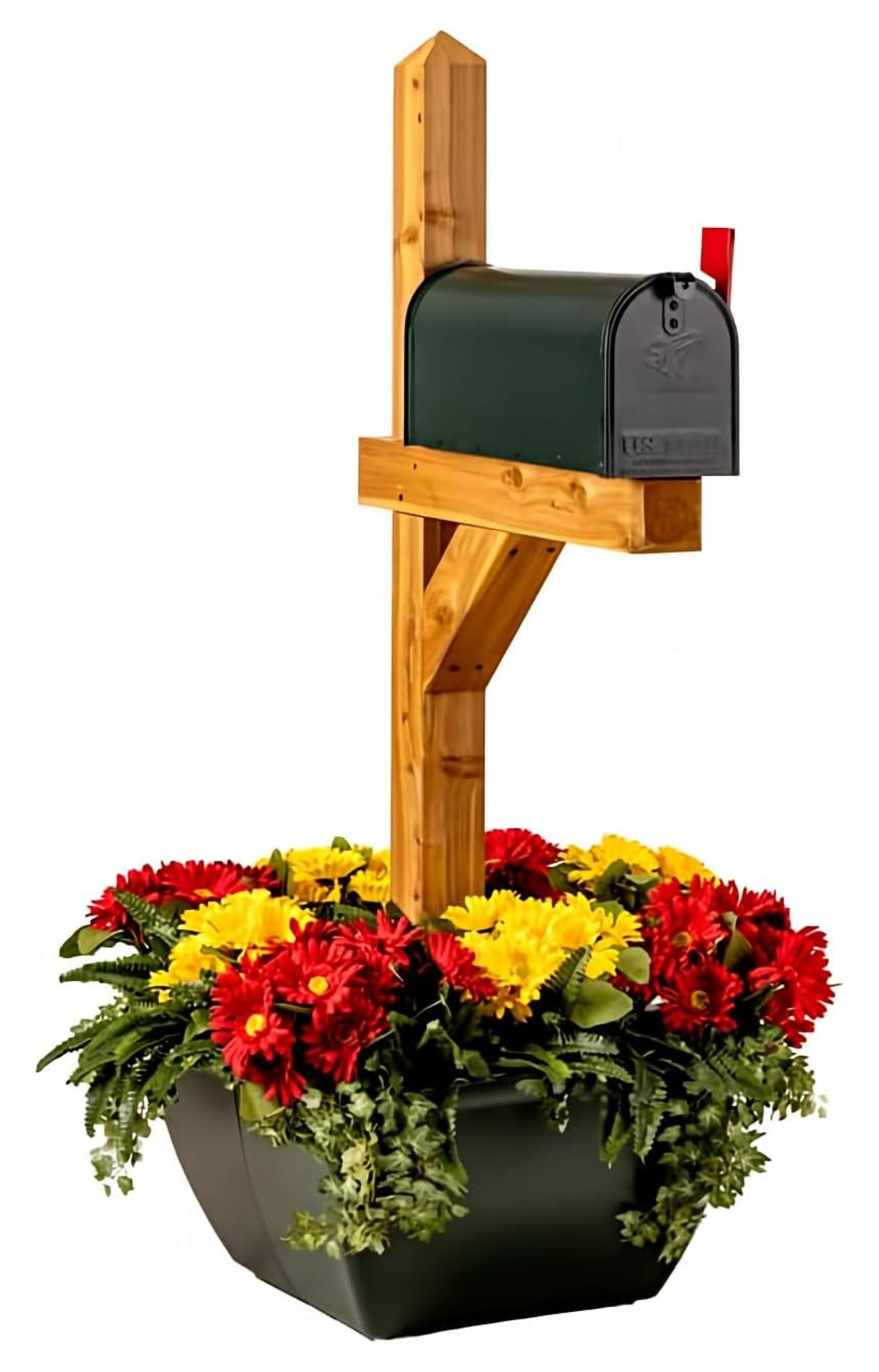 Mailbox Planter Box - Resin Planter Extra Large Flower Pot Wraps for a ...