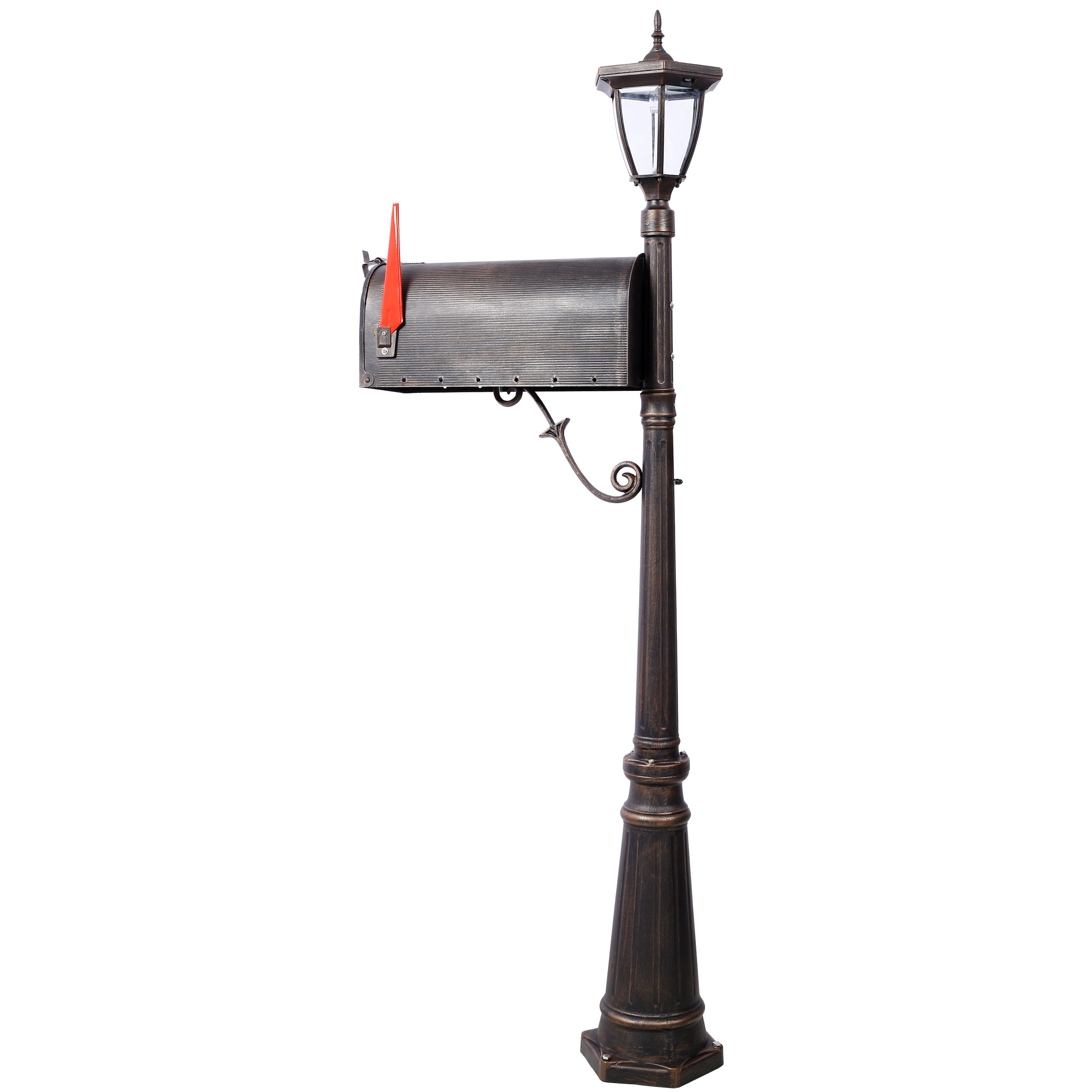 Mailbox Post Light Combination Kit For Outdoor, Cast Aluminum Post ...