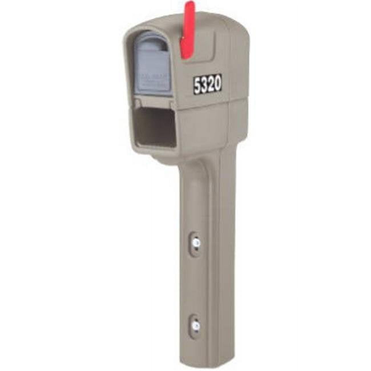 Mailbox & Post with Newspaper Holder, Stone Grey - Walmart.com