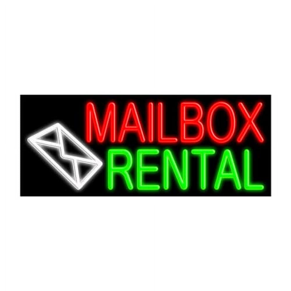 Mailbox Rental-Glass Neon Sign Made in USA - Walmart.com
