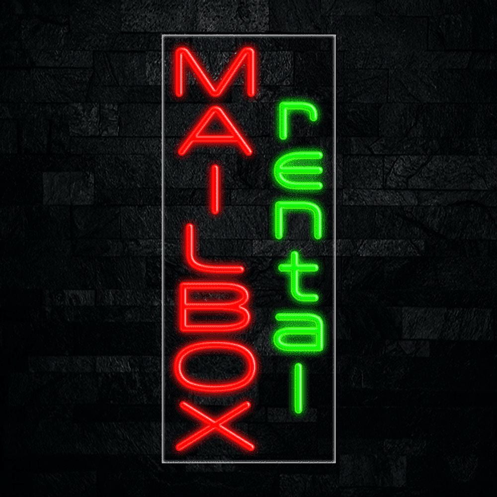 Mailbox Rental-LED Neon Sign 12"L x 30"H #31005 - Walmart.com