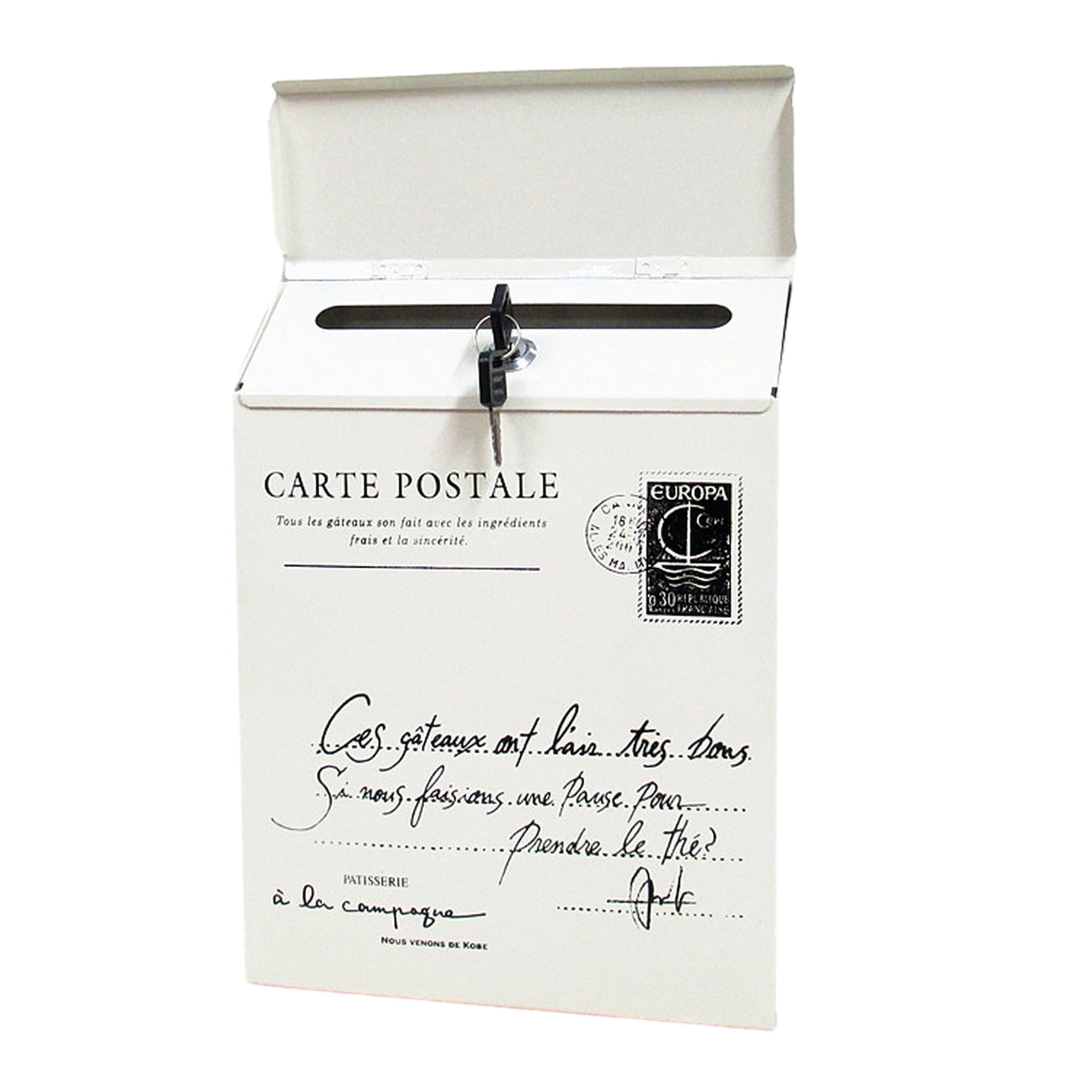Mailbox Suggestion Box Rustic Style Wall Mounted with Locking Secure ...