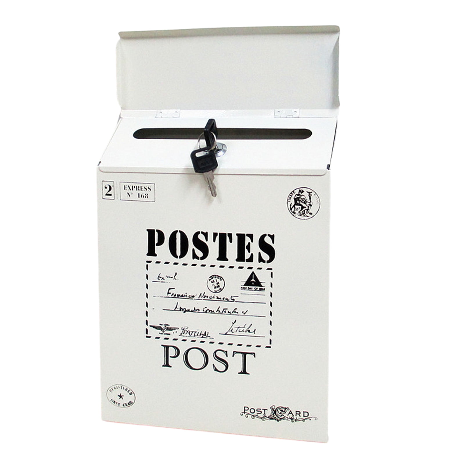 Mailbox Suggestion Box Rustic Style Wall Mounted with Locking Secure ...