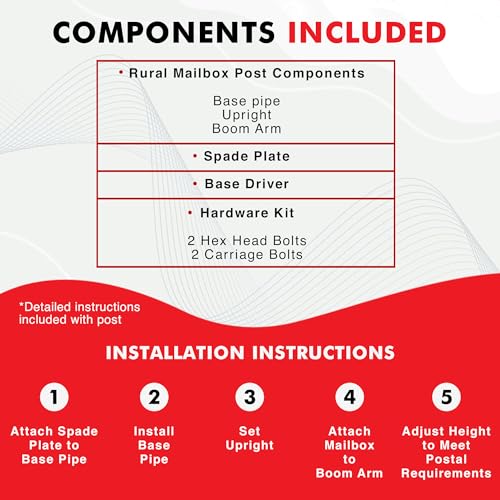Mailbox Support Post with Swinging Boom Arm, No Dig Mailbox Post ...