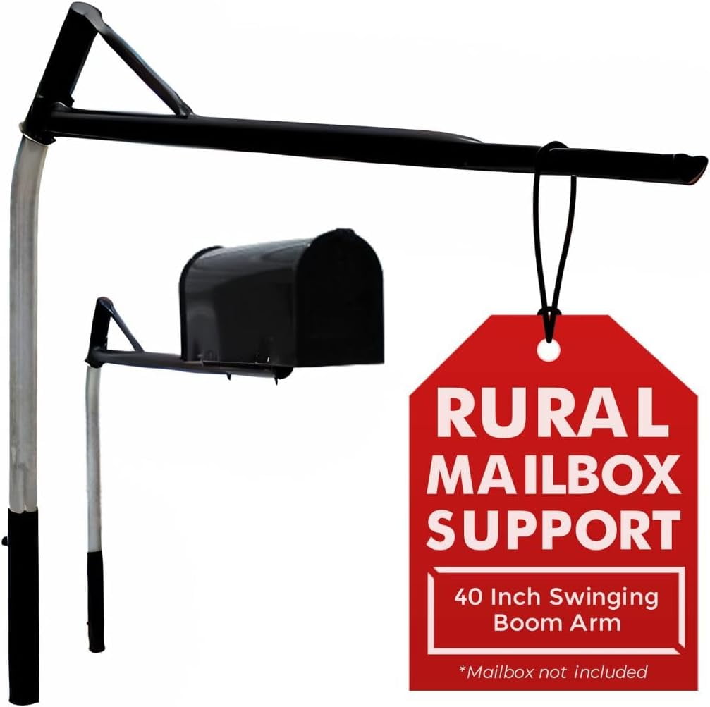 Mailbox Support Post with Swinging Boom Arm, No Dig Mailbox Post ...