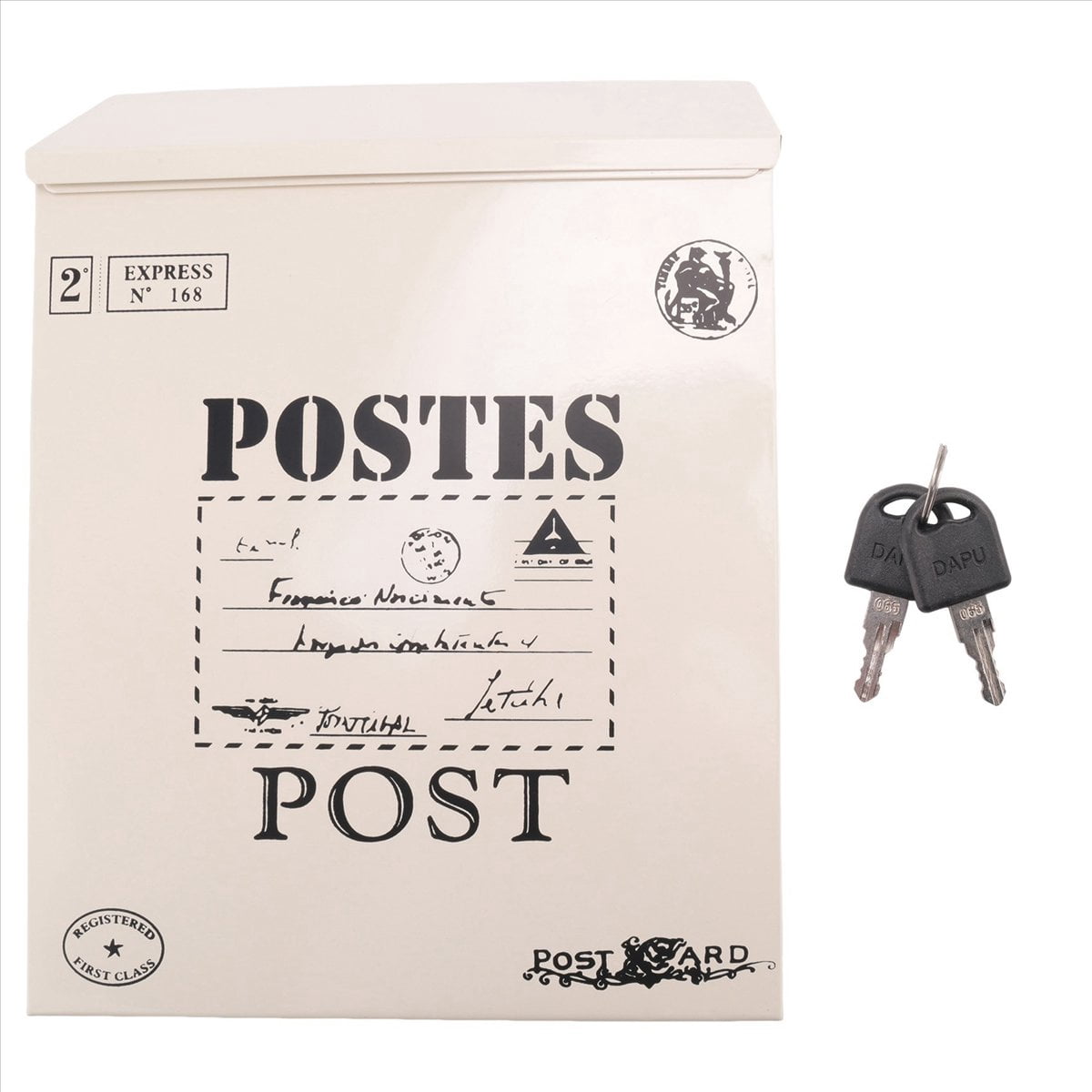 Mailbox Vintage Wall Mount Mailbox Post Letter Box for Outside Antique ...