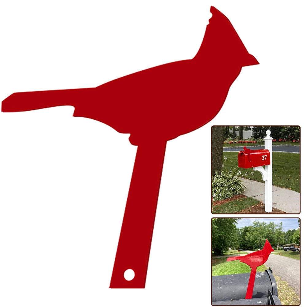 Mailbox Wall Decoration With Red Bird Pattern Acrylic Signal Outdoor ...