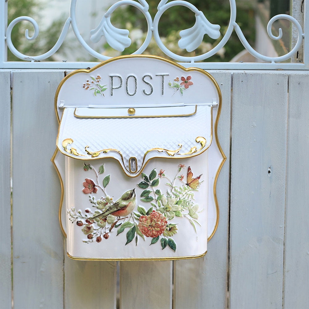 Mailbox Wall Mount Mailboxes for Outside Small Cute Front Door Porch ...