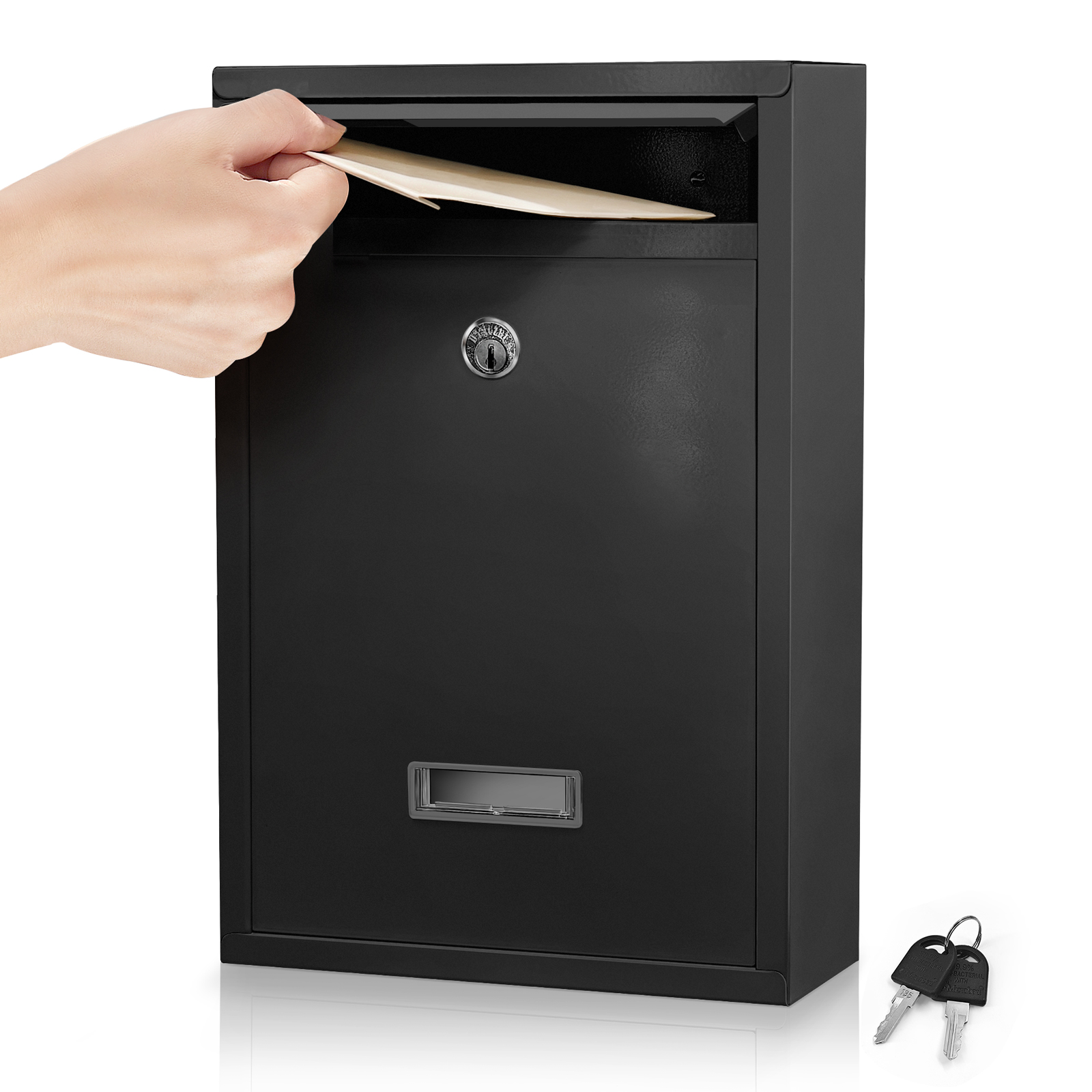 Menolana Wall Mount Mailbox Mail Box Lockable Iron Weatherproof Large ...