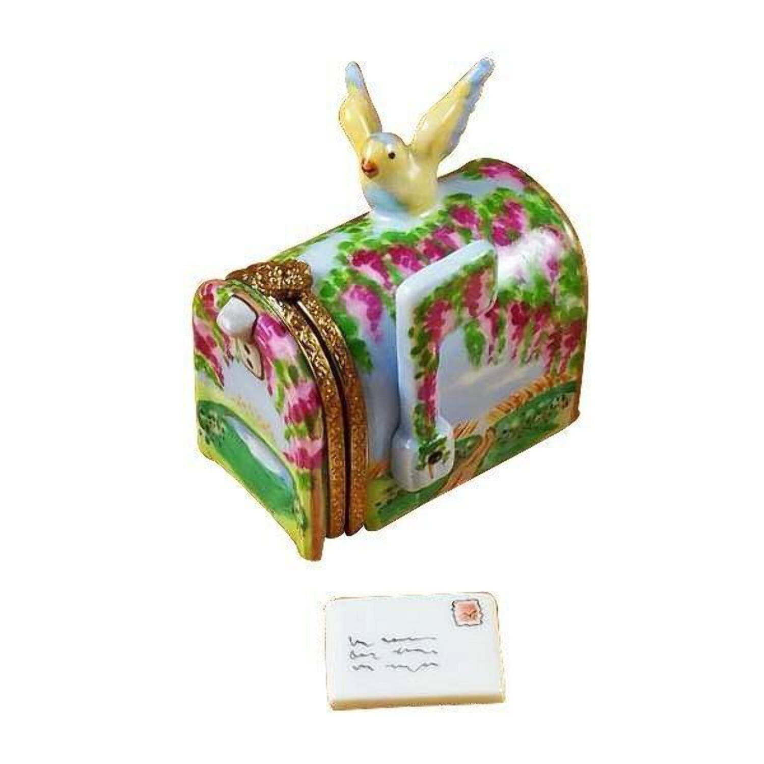 Mailbox Wisteria Yellow Bird Limoges Box Porcelain Figurine - Walmart.com