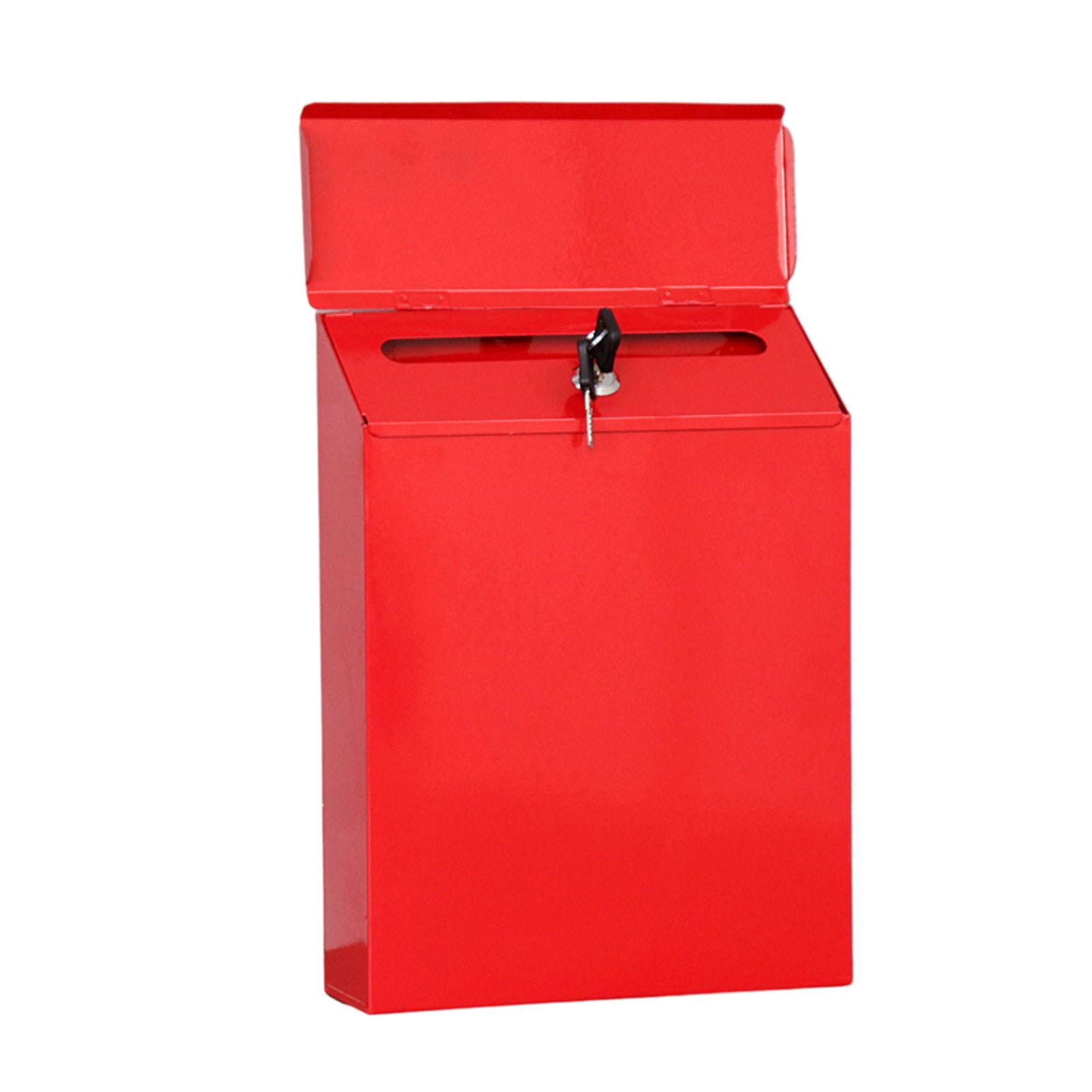 Mailbox With Key Lock Metal Wall Mount Locking Mailbox Secure Postbox ...