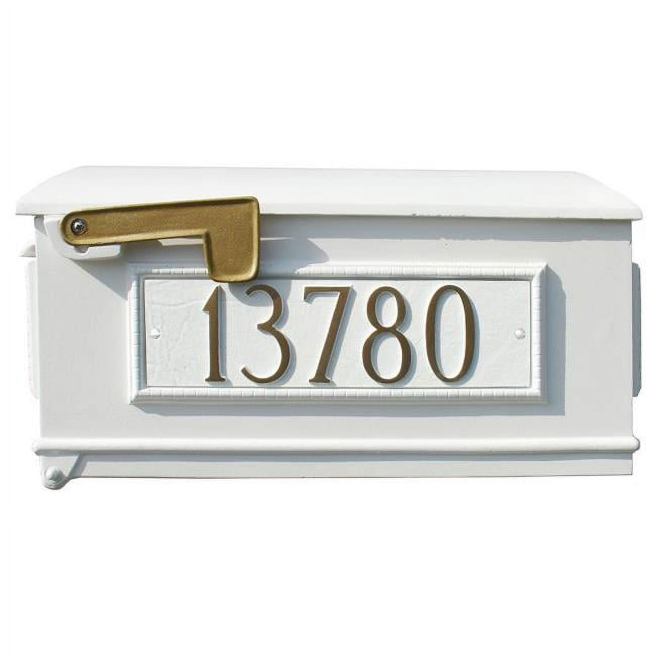 Mailbox with 3 Cast Aluminum Address Plates - White - Walmart.com