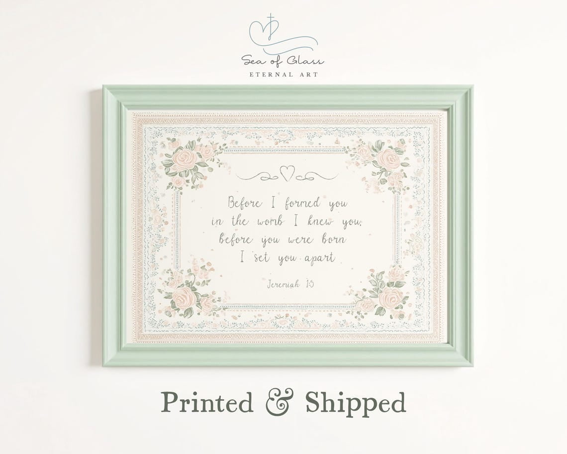 Mailed Print Poster - Jeremiah 1:5 Bible Verse Print Poster, Christian ...