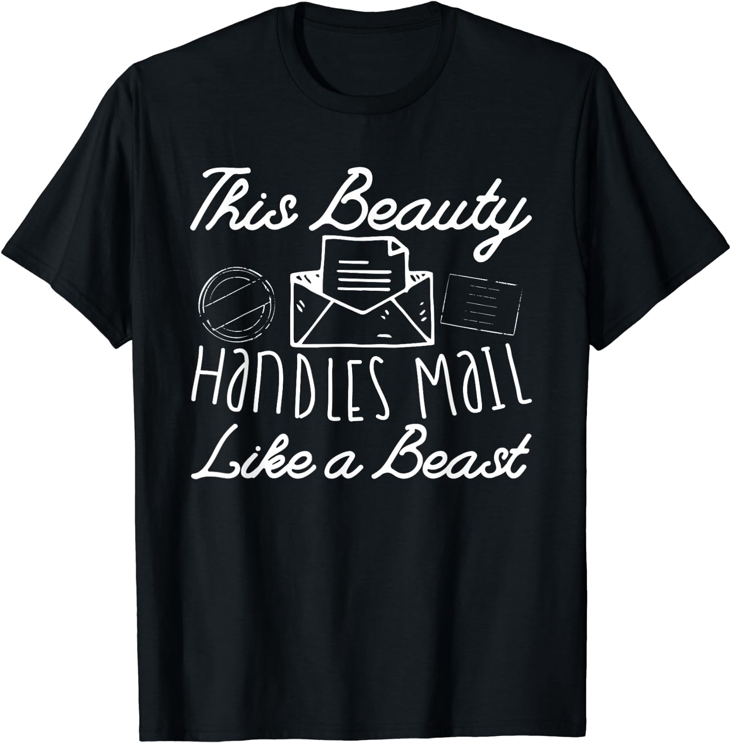 Mailwoman Postal Worker - Post Office Mail Carrier T-Shirt Black ...