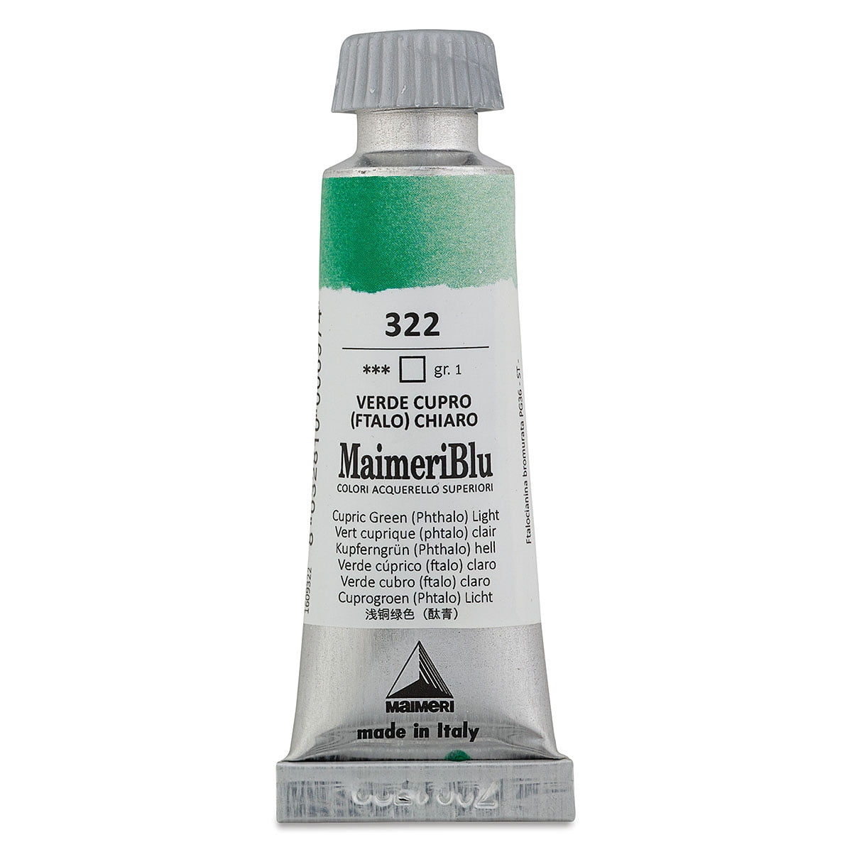 Maimeri Blu Artist Watercolor - Cupric Green Phthalo Light, 12 ml Tube ...