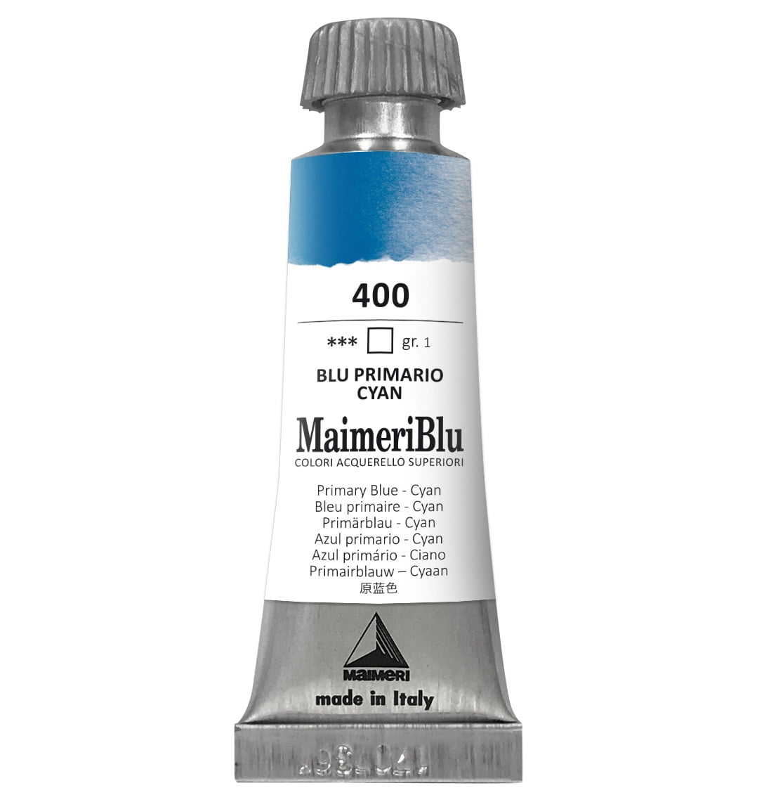 Maimeri Blu Artist Watercolor - Primary Blue Cyan, 12 ml Tube - Walmart.com