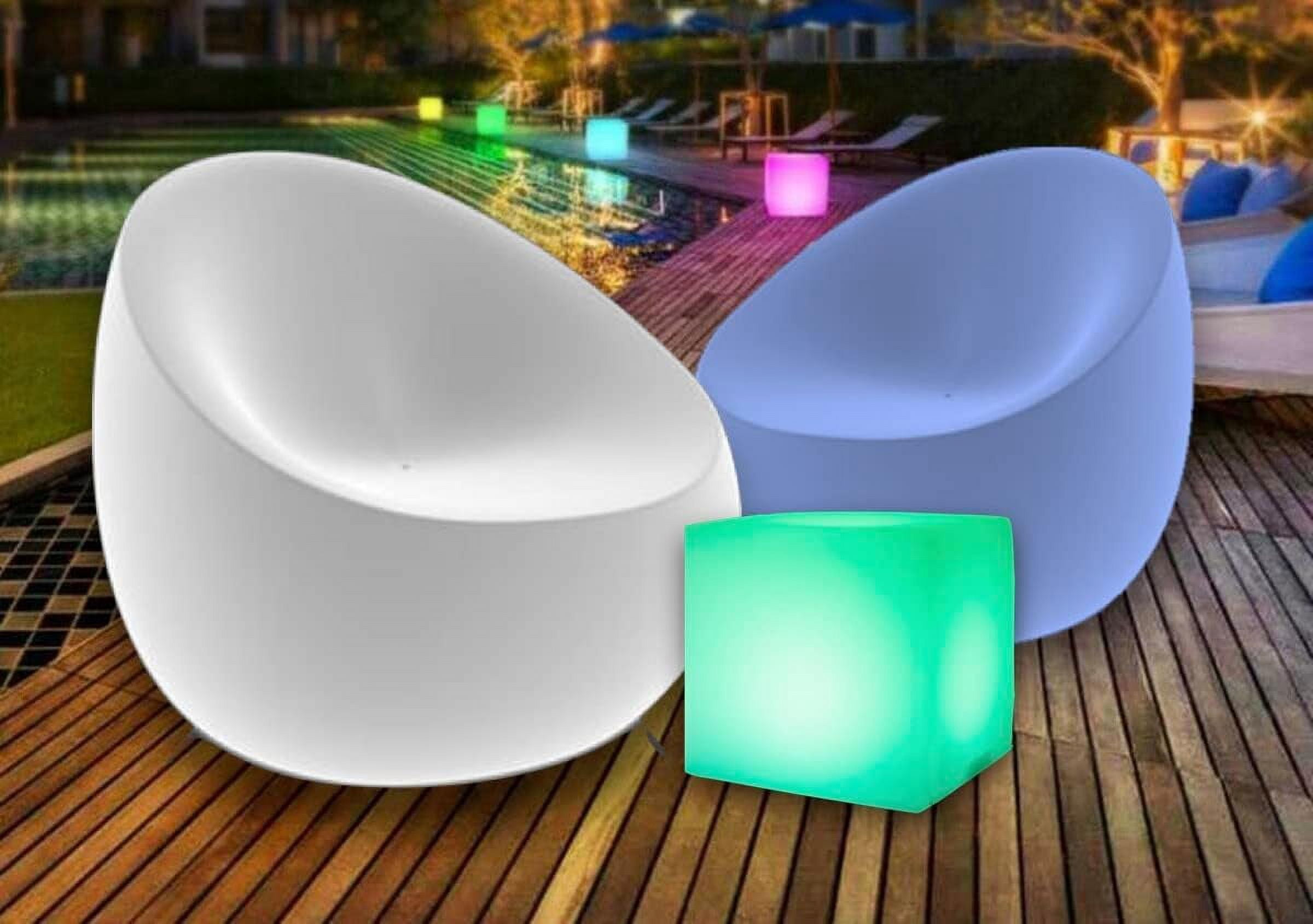 Main Access 131786 Ibiza Weatherproof Chair LED Color Changing, Solar ...