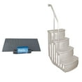 Main Access Adjustable Heavy-Duty Pool Step Ladder with Strong Platform ...