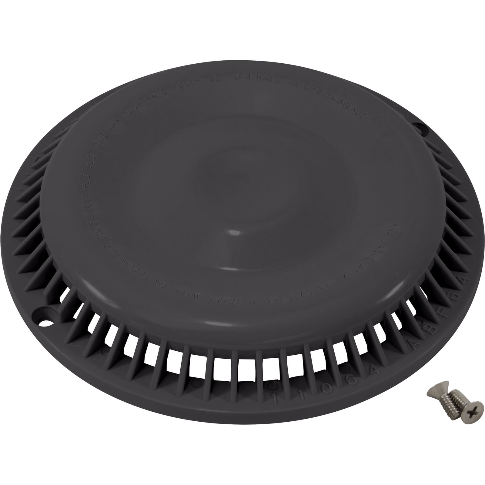 Main Drain Cover, Afras, Anti Vortex, Dark Gray, w/Screws - Walmart.com