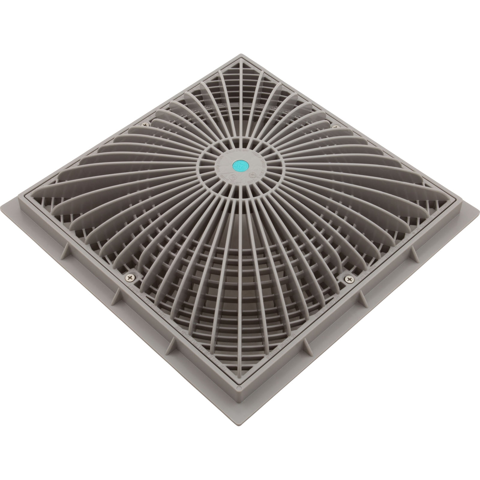 Main Drain Cover, Aquastar MoFlow, 12" Square, w/Fr, Lt Gry, VGB ...