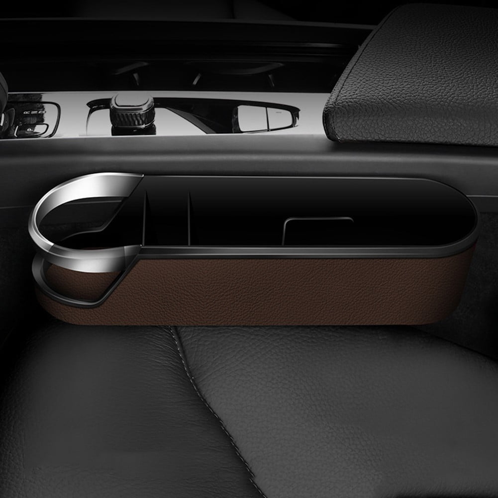 Main Driver Brown-Car Gap Catcher Filler Organizer Pu Storage Box Cup ...