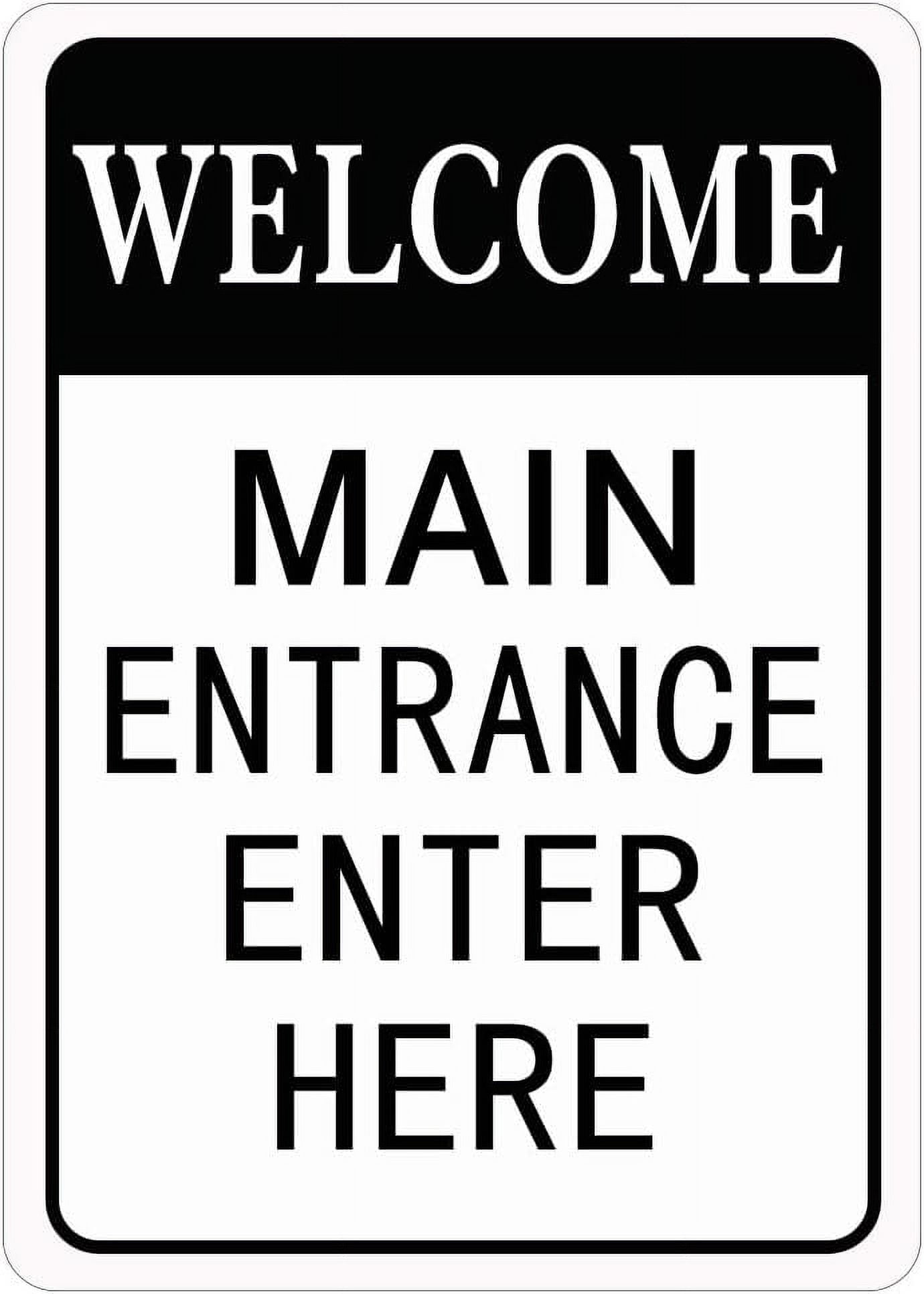 Main Entrance Enter Here Metal Sign Aluminum Sign Security Sign Room ...
