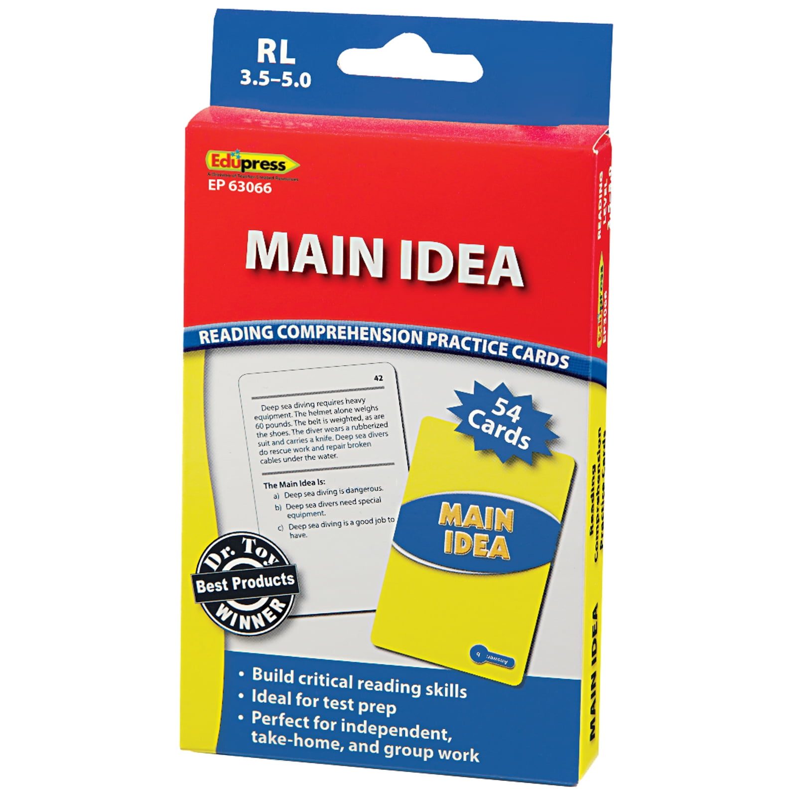 Edupress Main Idea Practice Cards, Levels 3.5-5.0 - Walmart.com